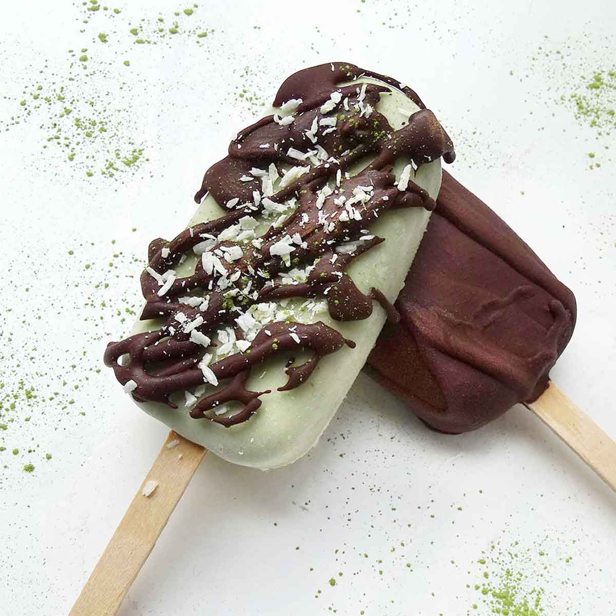 Sugar-Free Matcha Ice Cream Lollies - Anti Candida Kitchen